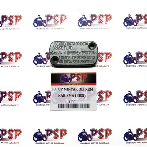 TUTUP MINYAK OLI REM KARISMA BESI SILVER Tutup Baut Kotak Rem Atas Supra Fit New Revo