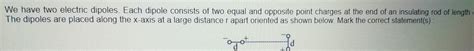 Answered We Have Two Electric Dipoles Each Dipole Consists Of Two
