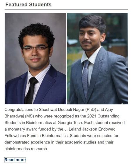 ajay bharadwaj on linkedin georgiatech bioinformatics fellowship