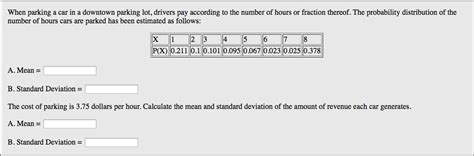 Solved Find The Mean Variance And Standard Deviation For