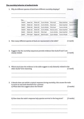 Sexual Selection Mate Choice Teaching Resources