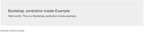 Bootstrap Jumbotron W3schools