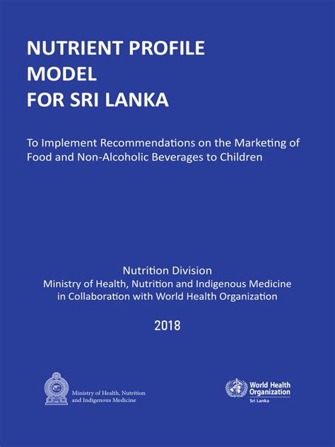 Nutrient Profile Model For Sri Lanka Pdf
