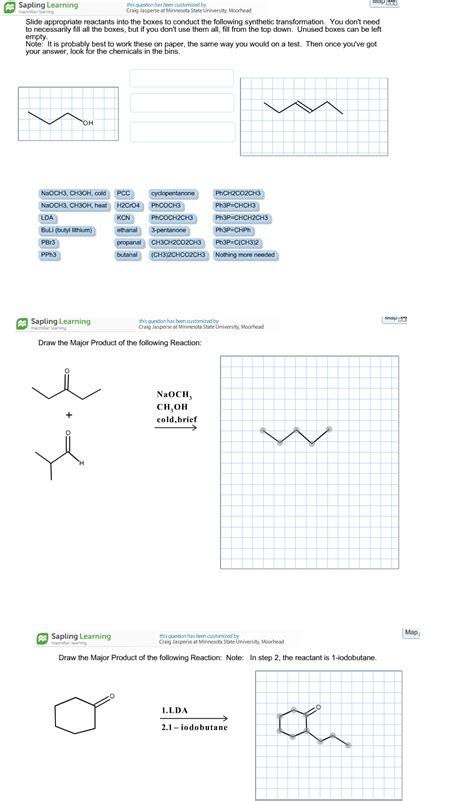 solved slide appropriate reactants into the boxes to conduct