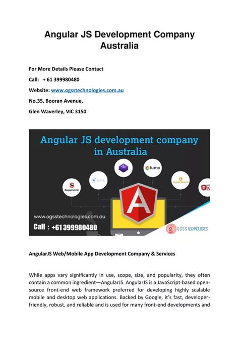 Ppt Angular Js Development Company Australia Powerpoint Presentation