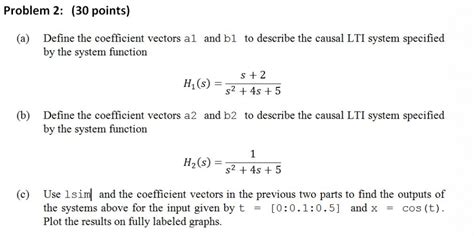 Problem 2 30 Points A Define The Coefficient