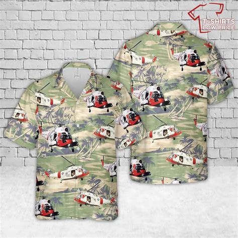 Coast Guard Sikorsky Hh 52 Seaguard Helicopter Short Sleeve Aloha