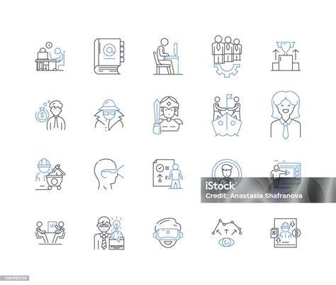 시청자 만족도 라인 아이콘 모음입니다 만족 승인 만족 기쁨 행복 성취 즐거움 벡터 및 선형 그림 즐거움 긍정 만족 개요 표지판 세트 Mri 스캔에 대한 스톡 벡터 아트 및