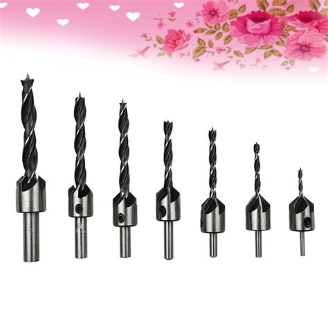 Shinypasing 1pack High Speed Steel Countersink Chamfer Tool Set For Woodworking And Metalworking