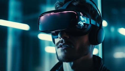 Premium Ai Image The Young Businessman Is Immersed In Virtual Reality Simulation Technology