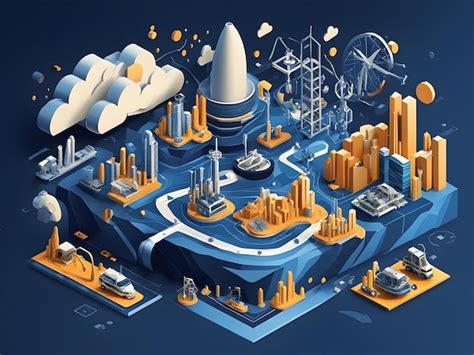 Premium Ai Image Isometric Data Visualization Illustration