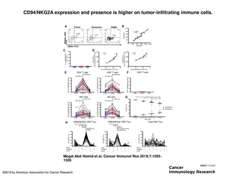 cd94 nkg2a expression and presence is higher on tumor infiltrating