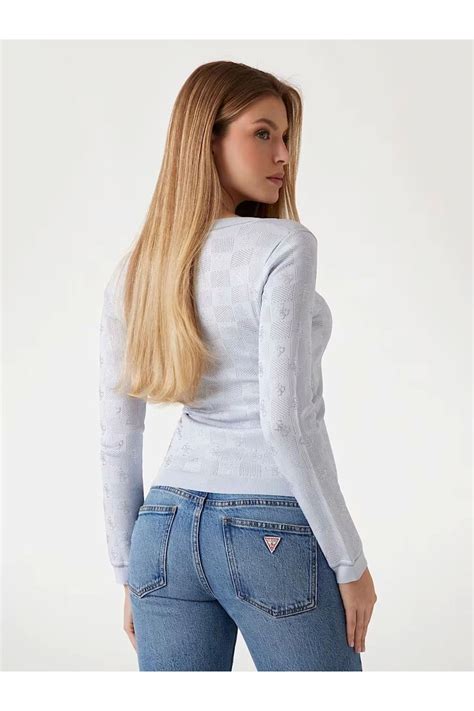 Guess Rosıe 4g Vn Ls Swtr Kadın Mavi Kazak W5gr07z3d60 A719 Fiyatı