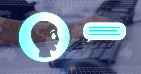 Image Of Ai Text Icons And Data Processing Over Biracial Woman Using