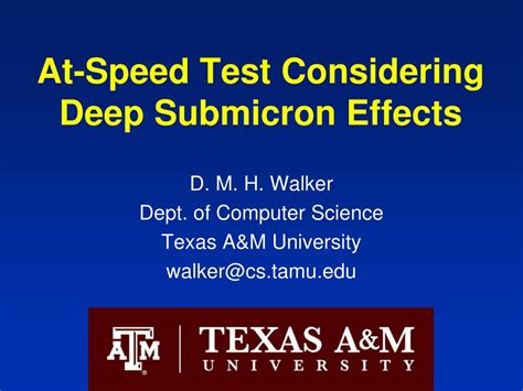 Ppt At Speed Test Considering Deep Submicron Effects Powerpoint