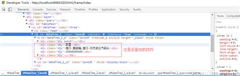 ztree实现表格风格的树状结构