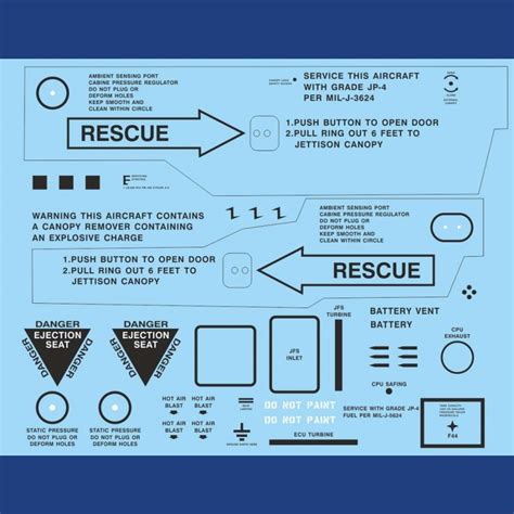 F 16 65th Aggressors Af 86 0251 Maintenance Stencils Water Slide Decals Tailormadedecals