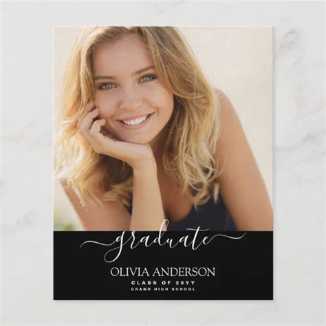 Budget Class Of 2023 Black Photo Graduation Flyer Zazzle