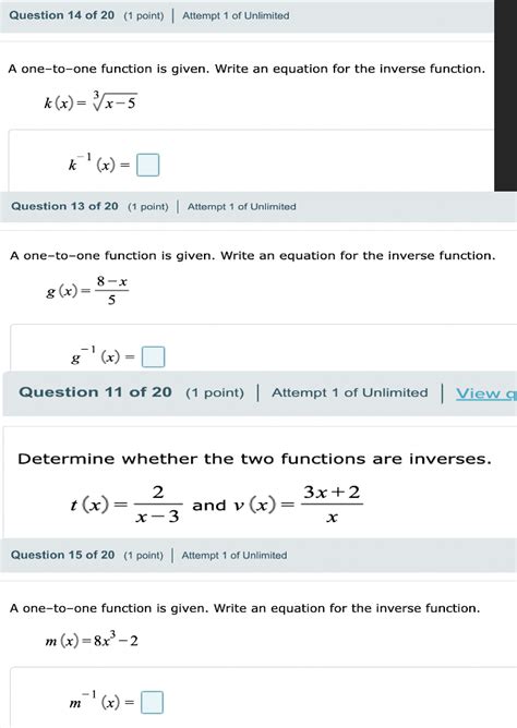 Solved Question 14 Of 20 1 Point Attempt 1 Of Unlimited A