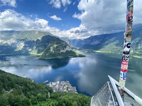 Skywalk Of Hallstatt Lake And Village From Above Hallstatt Austria