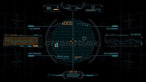 Interface With Animated Hud And Infographic Elements For Information