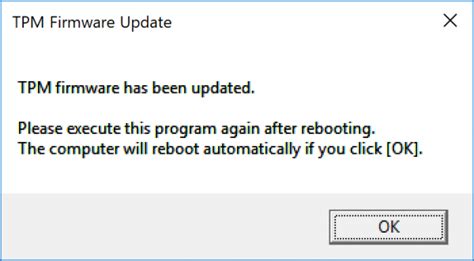Infineon TPM Firmware Update Tool Ver Update Program