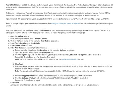 Create Ethernet No Spanning Tree Uplink Dell Poweredge Mx Networking Deployment Guide Dell