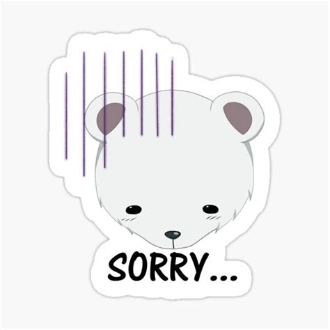 Bepo Sorry Sticker By Tiftifmp Redbubble
