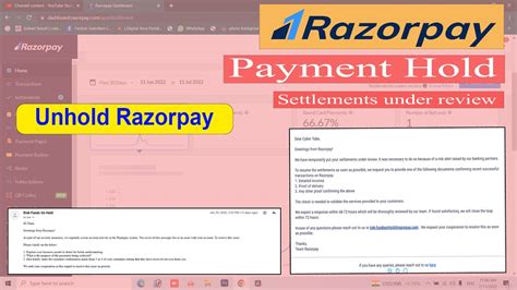 Razorpay Payment Hold How To Unhold Razorpay Account Settlements Settlements Under Review