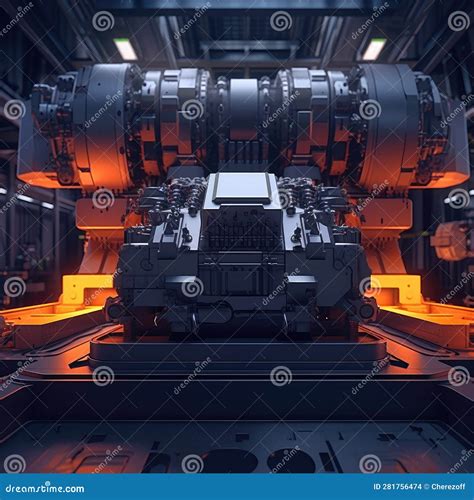 The CNC Machine Of The Future Stock Illustration Illustration Of Automation Technology