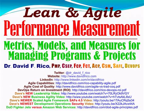 Agile Performance Measurement Metrics Models And Measures For