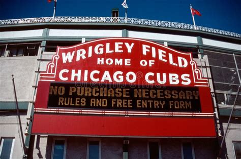 Vintage Wrigley Field Chicago Il Editorial Photography Image Of