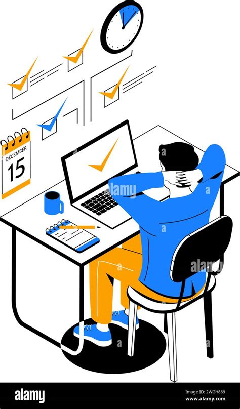 Time Management People Organize Productive Workflow And Effective Agenda Schedule Man Working