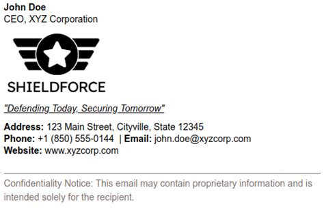 Email Signature For Security And Defense Companies Explained