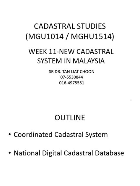 11 New Cadastral System In Malaysia Ccs Ndcdb Sv Pdf