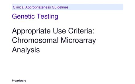 Pdf Chromosomal Microarray Analysis 2024 10 20 Uc0125 Carelon Clinical Guidelines And Pathways