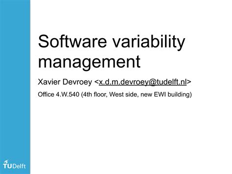 software variability management 2017 ppt