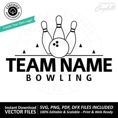 Bowling Team Logo Svg Etsy