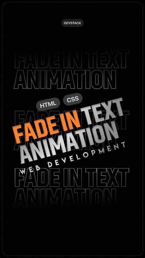 Gevstack • Web Developer Fade In Text Animation Using Html And Css 🤌🏻 Source Code Uploaded