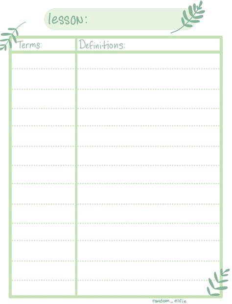 Chart Notes Template
