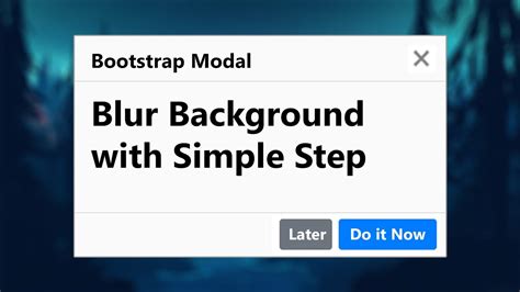 Make Blur Background For Bootrstrap Modal Youtube