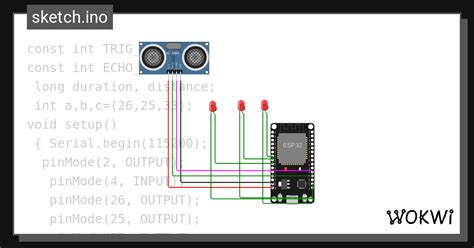 Ultra Sonic Wokwi Esp32 Stm32 Arduino Simulator
