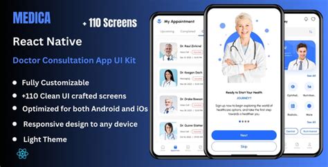Medica Doctor Appointment And Consultation React Native Expo App Ui Kit