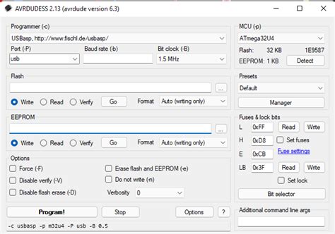 Im Trying To Get The Bootloader On My Atmega32u4 But It Keeps Showing Cannot Set Sck Period I
