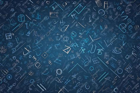 Premium Photo Blue Mathematical Plus Symbols Pattern Math Design