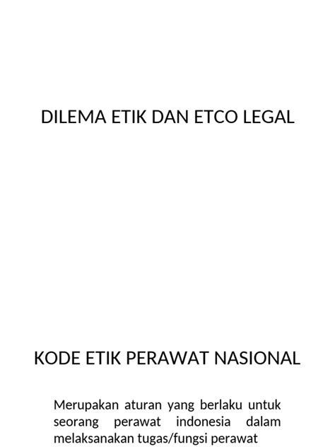 Dilema Etik Dan Etco Legal Pdf