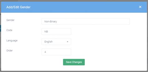 Advanced Gender Options