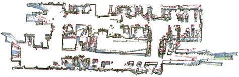 overlapping of the maps obtained with each algorithm gmapping blue