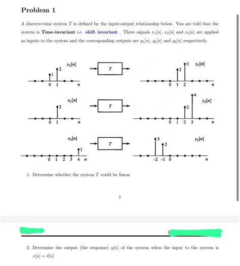 Solved A Discrete Time System T Is Defined By The