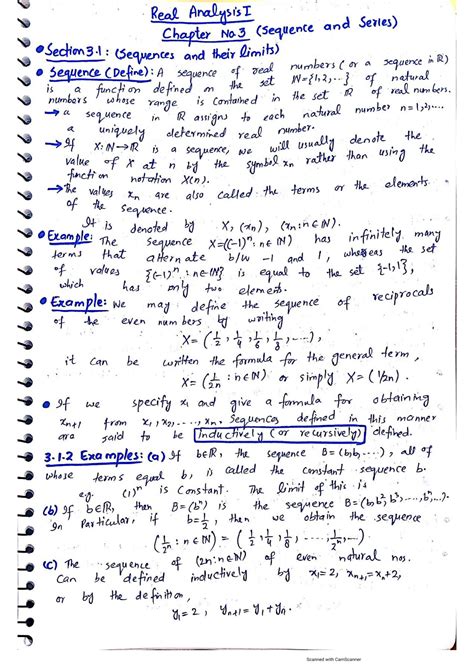 Solution Real Analysis Notes Sequences Series Bernoulli S Inequality